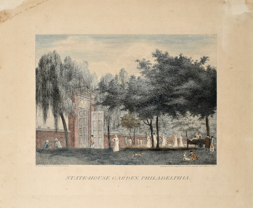 William Birch (1755-1834), State-House Garden, Philadelphia – Arader ...