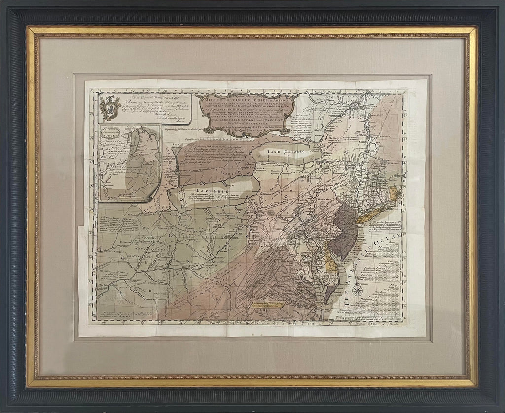 Lewis Evans (1700-1756), A General Map of the Middle British Colonies ...