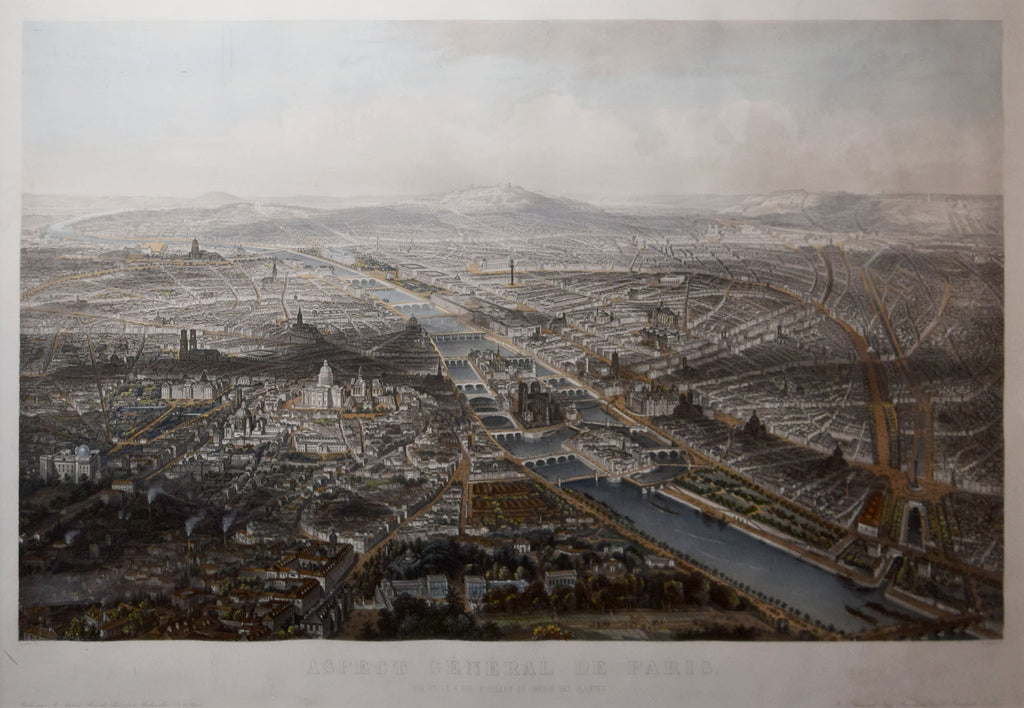 Friedrich Salathe, After , Aspect Générale de Paris- Vue Prise a vol D ...