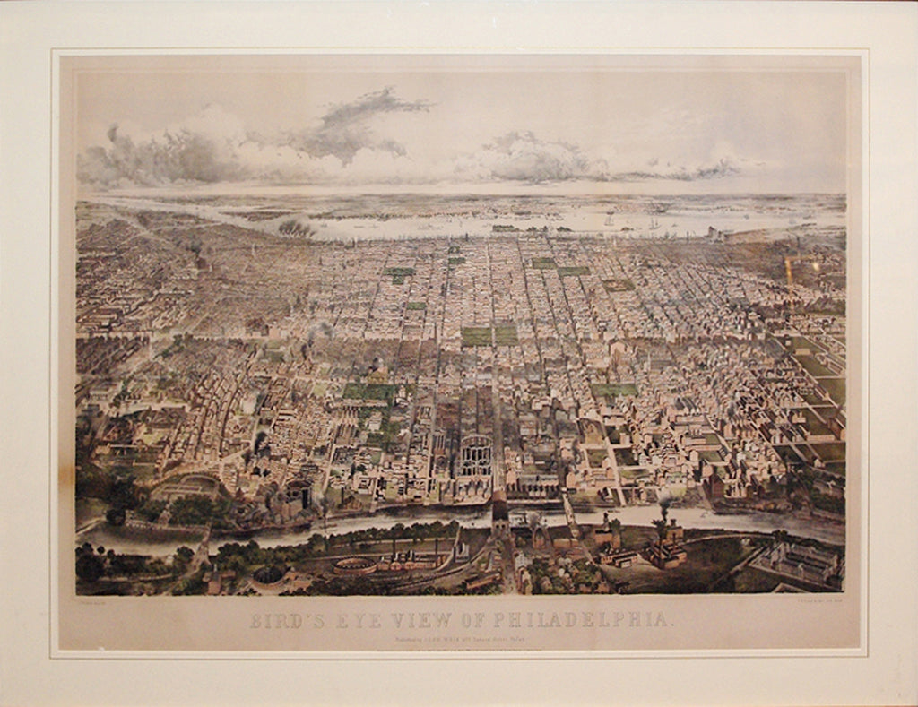 John Bachmann (1814-1896), Birds Eye View of Philadelphia – Arader ...