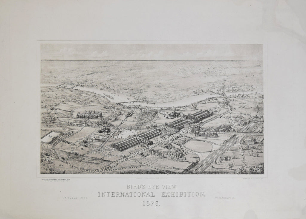 Julius Bien (1826-1909), Bird’s Eye View International Exhibition 1876 ...