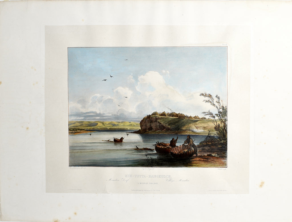 Karl Bodmer (1809-1893), A Mandan Village – Arader Galleries