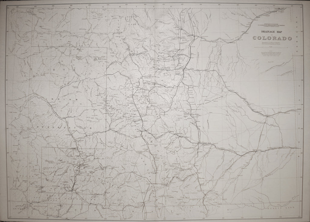F.V. Hayden, Drainage Map of Colorado – Arader Galleries