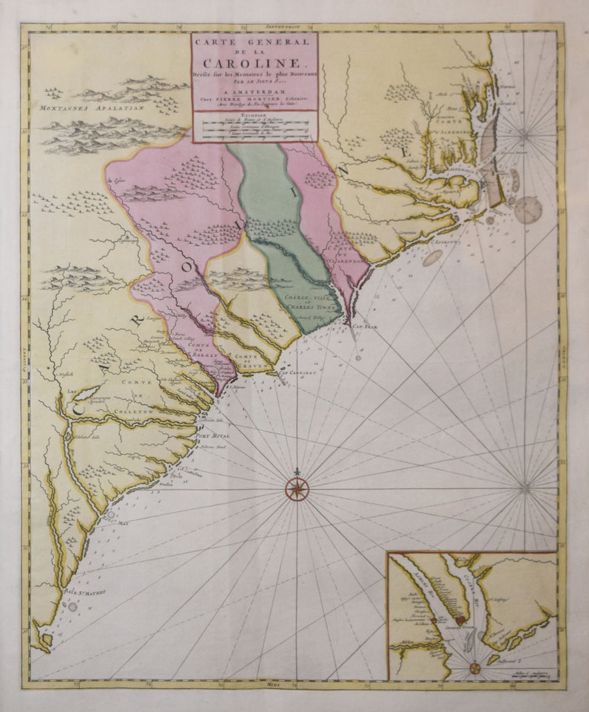Nicholas Sanson (1600-1667), Carte Generale de la Caroline... – Arader ...