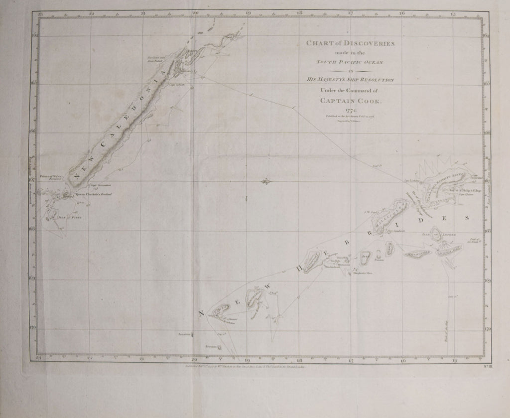 Capt. James Cook, Chart of the Discoveries...South Pacific Ocean ...