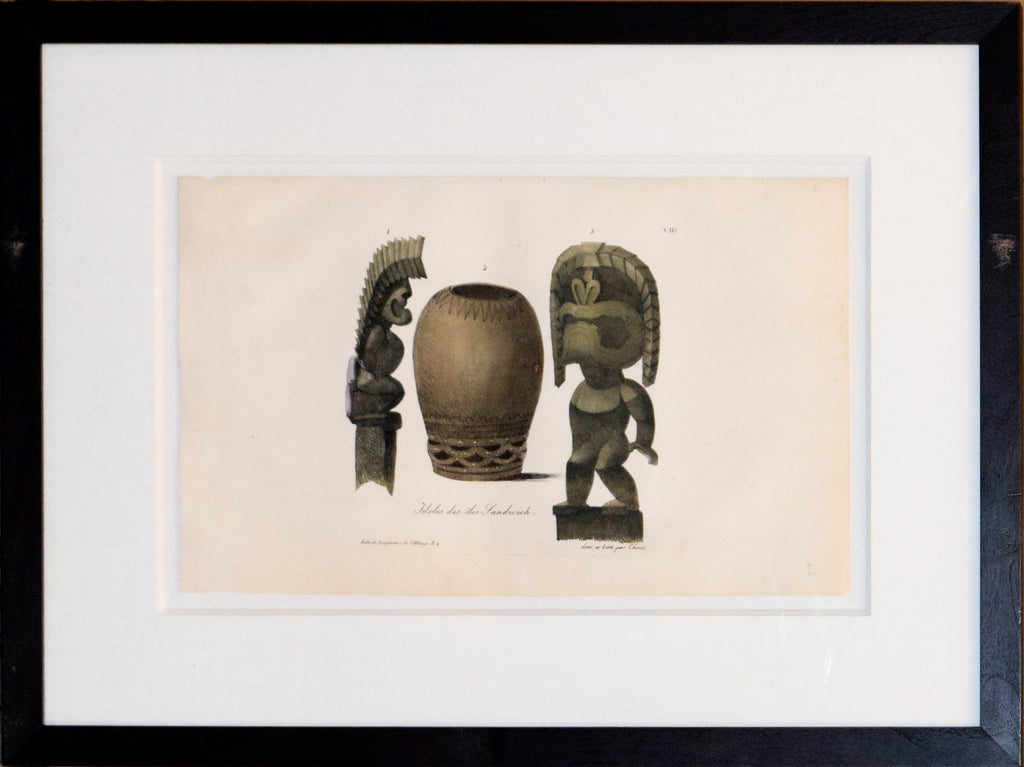 Louis Choris (1795-1828), Plate VIII, Idoles des iles Sandwich – Arader ...