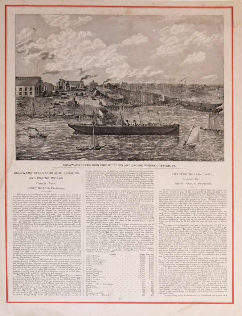 Asher and Adams, Delaware River Iron Ship Building... – Arader Galleries