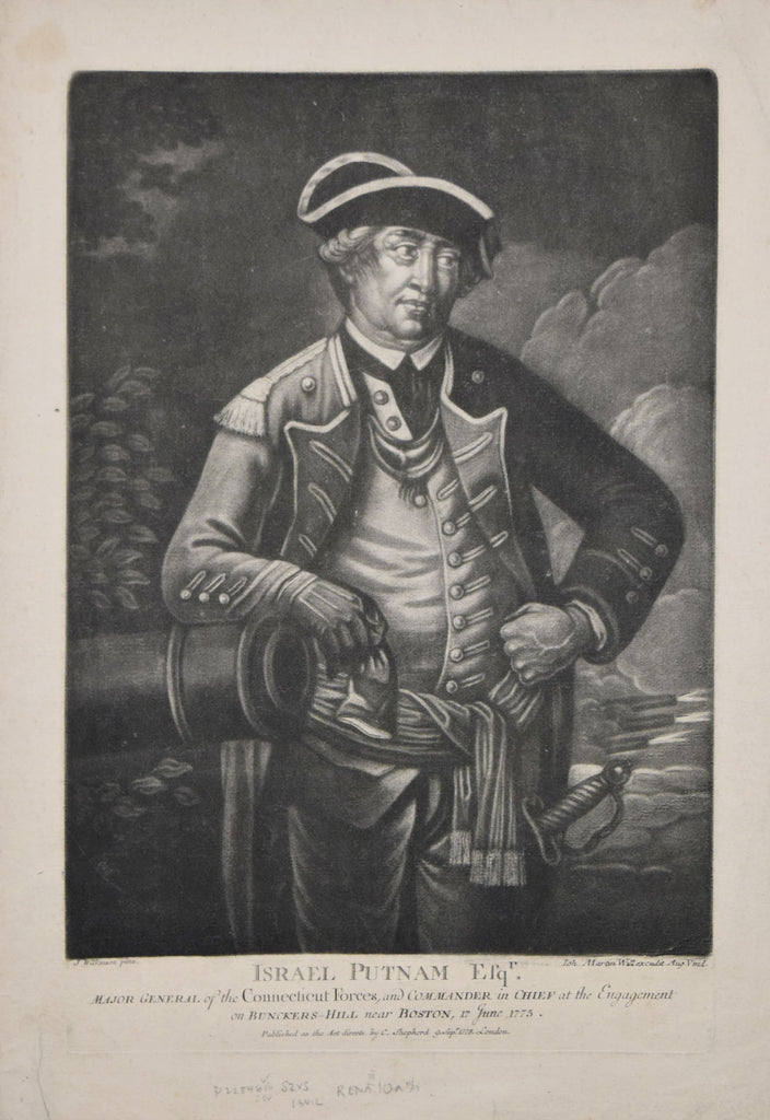 After J Wilkinson Israel Putnam Esqr Major General Mezzotint Engraving ...