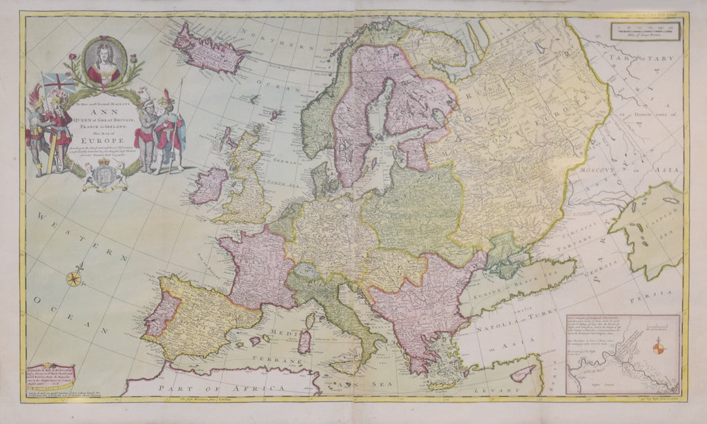 Herman Moll (1654-1732), Map of Europe – Arader Galleries