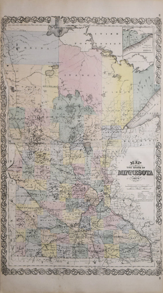 Alfred Theodore Andreas (1839-1900), Map of the State of Minnesota, 18 ...
