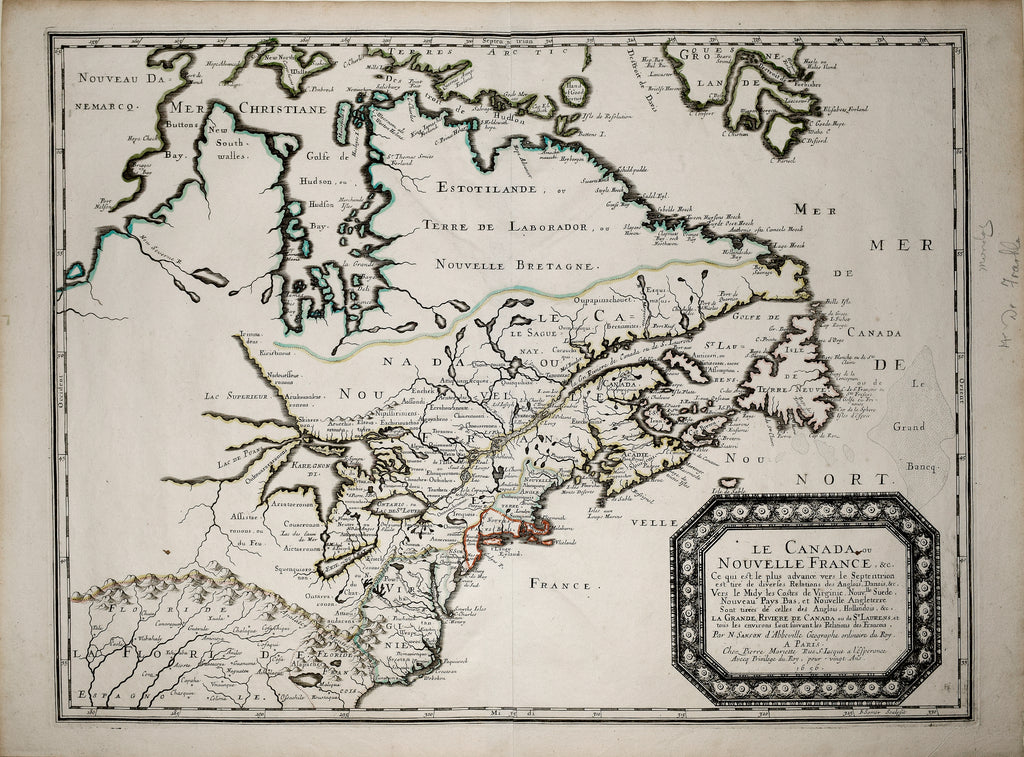 Nicolas Sanson (1600-1667), Le Canada ou Nouvelle France – Arader Galleries