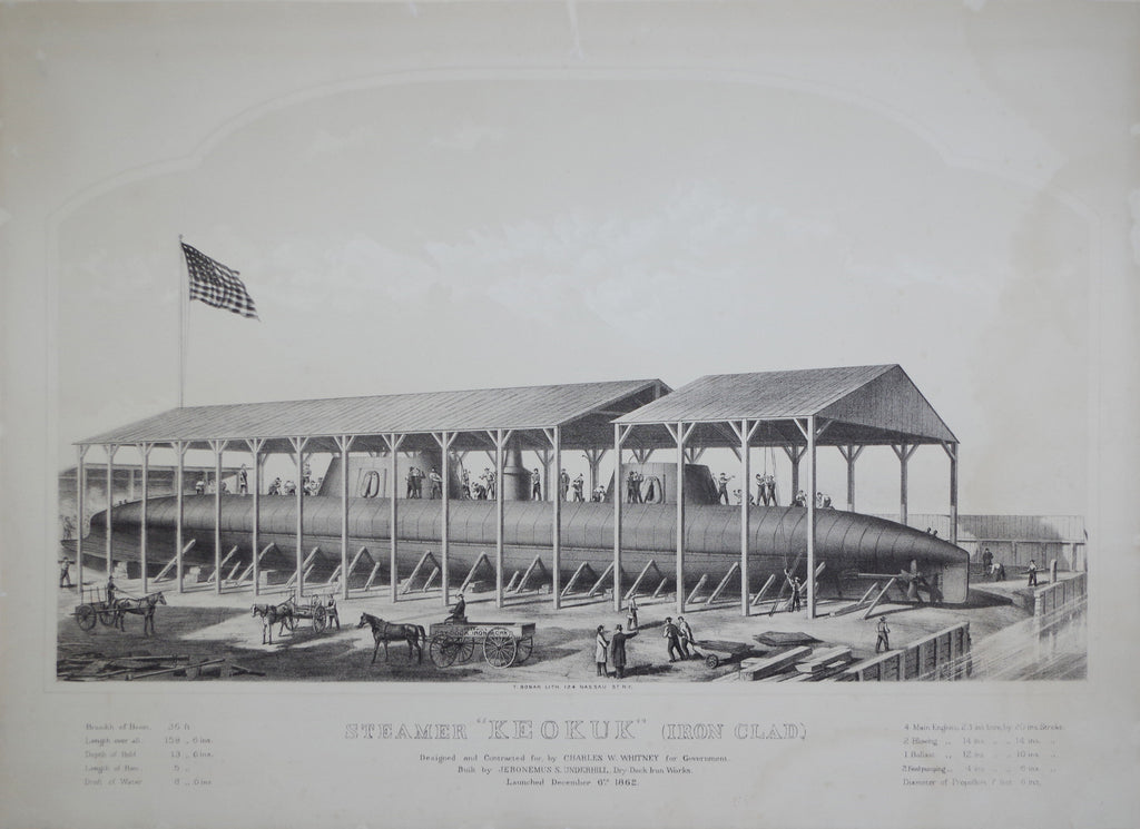 Thomas Bonar, Lith., Steamer “Keokuk” (IronClad) – Arader Galleries