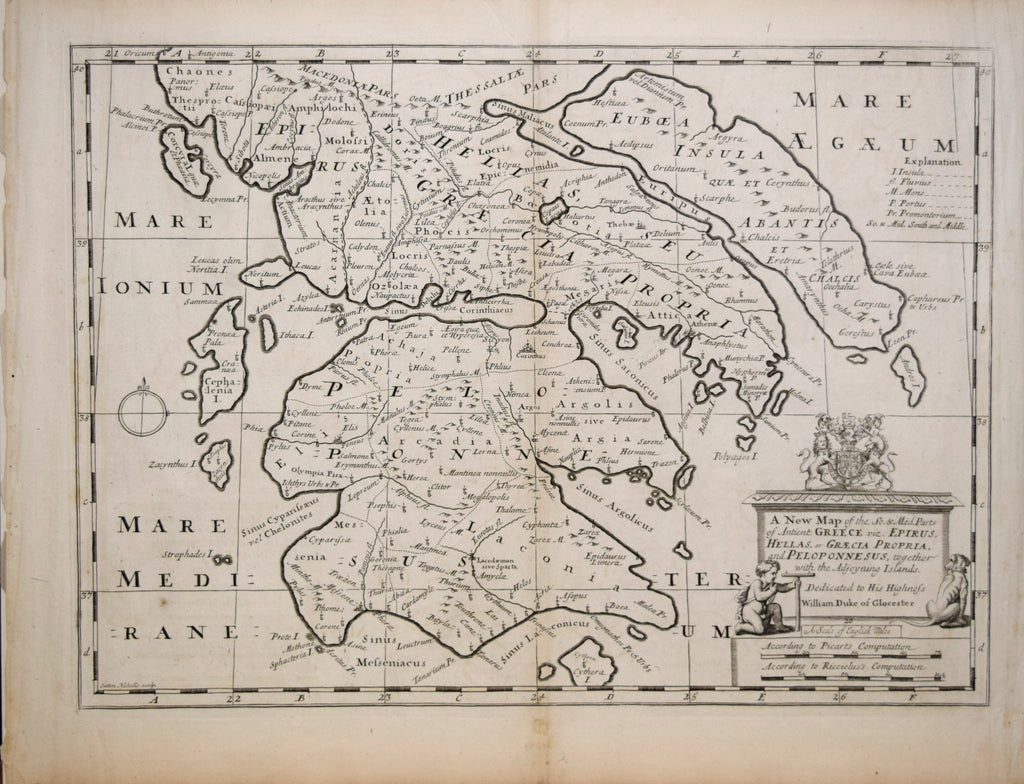 Edward Wells (English, 1667 - 1727), A New Map of the So. and Mid. Par ...
