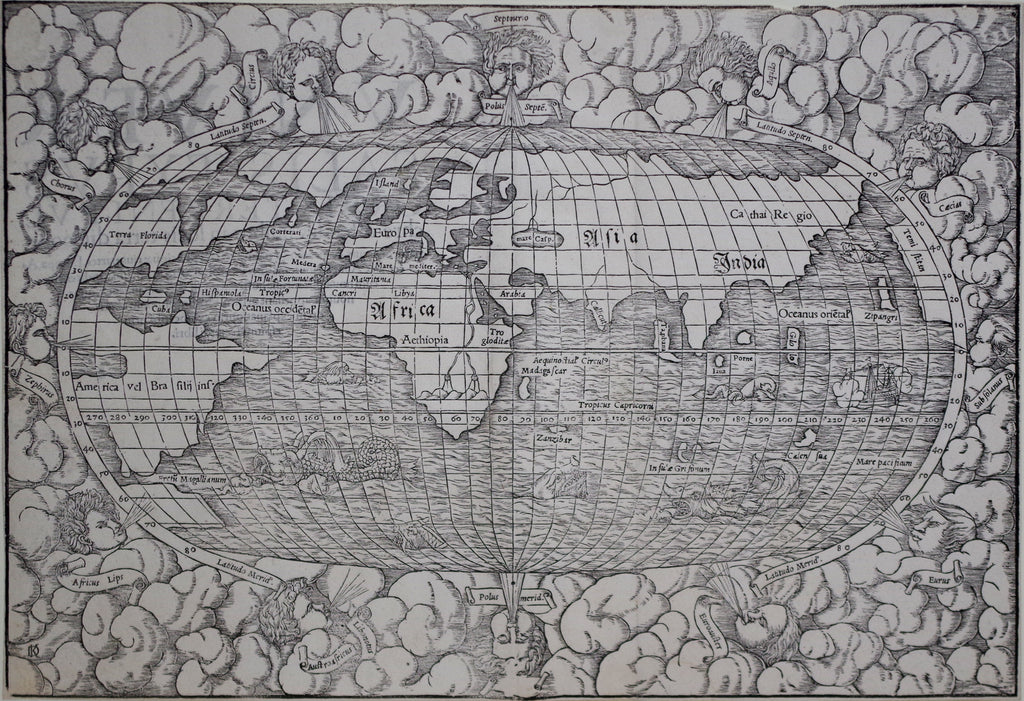 Munster, Sebastian (German, 1488-1552), Typus Orbis Universalis ...