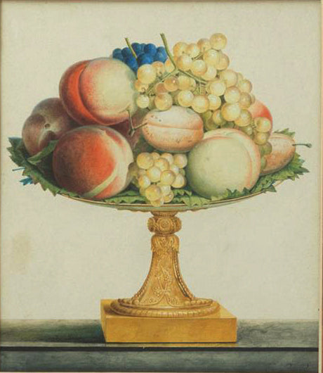 Jean Louis Prévost (c. 1760-1810), Still Life With Grapes and Peaches ...