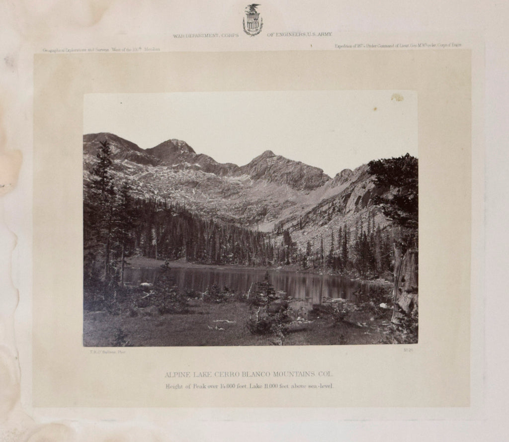 Timothy O’Sullivan (1840-1882), Alpine Lake Cerro Blanco Mountains, Co ...