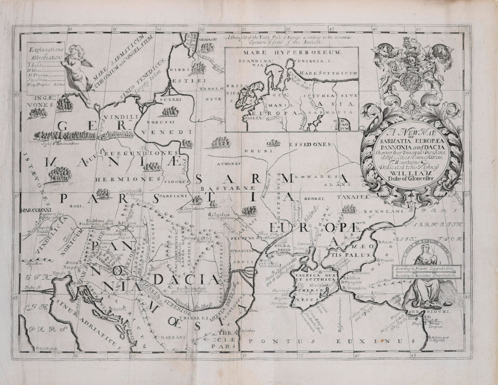 Edward Wells (1667-1727), A New Map of Sarmantia, Europaea, Pannonia a ...